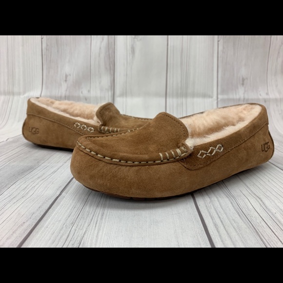 UGG | Shoes | Ugg Ansley Brown Slippers 5 Sn 332 Chestnut Sheepskin Fur Lined Womens 6 | Poshmark